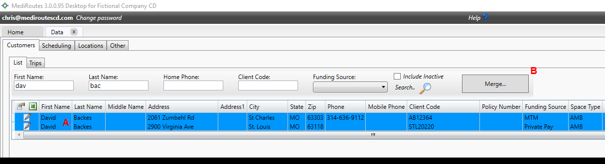 Merging Customer Records